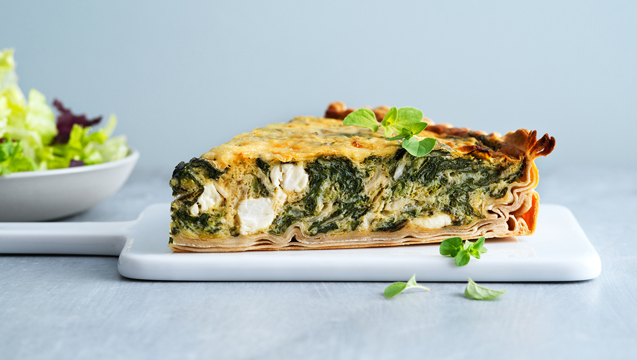 Paj med spenat & fetaost | Waynes Coffee – Ekologisk frukost, lunch och ...
